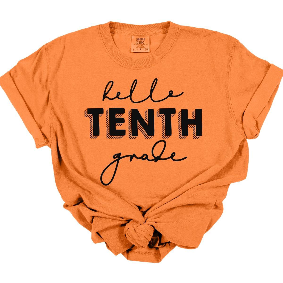 HELLO TENTH GRADE *SINGLE COLOR* - DTF TRANSFER – KAI RAE TRANSFERS
